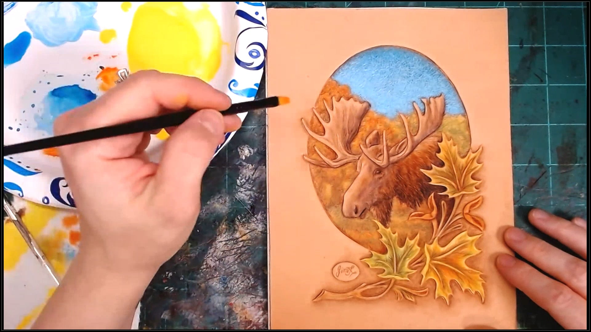 Coloring a Moose with Annie Libertini – Elktracks Studio