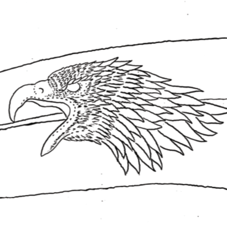 Eagle on a Feather Leathercraft Pattern by Jim Linnell – Elktracks Studio