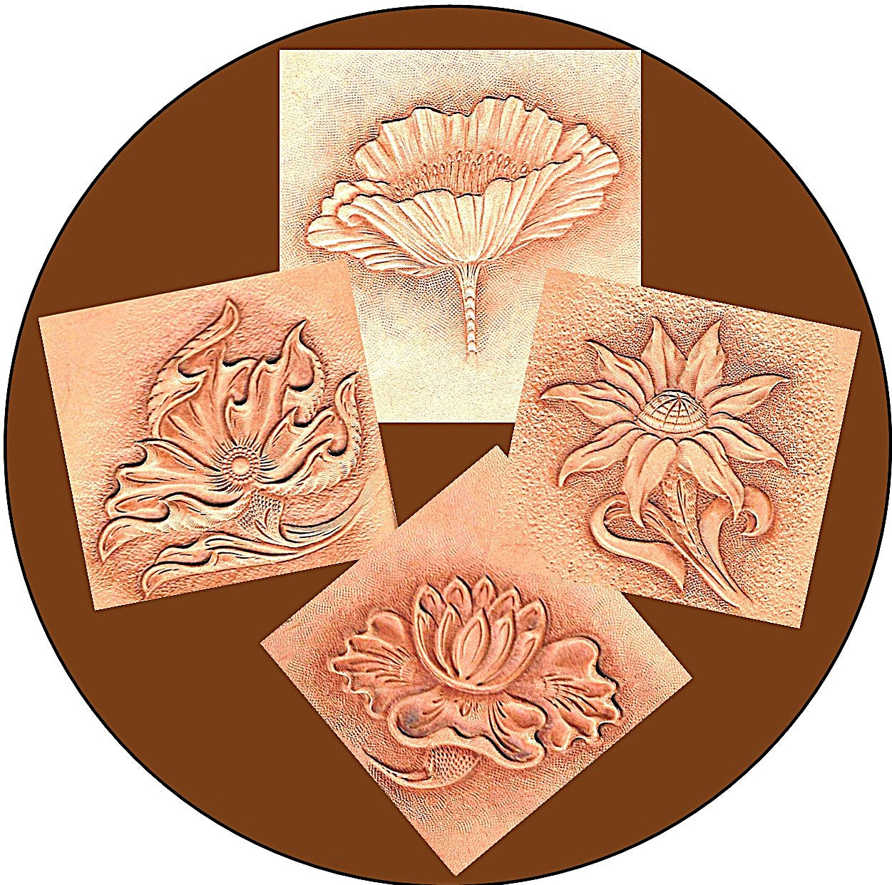 100 Flower Patterns for Leather by Jim Linnell – Elktracks Studio