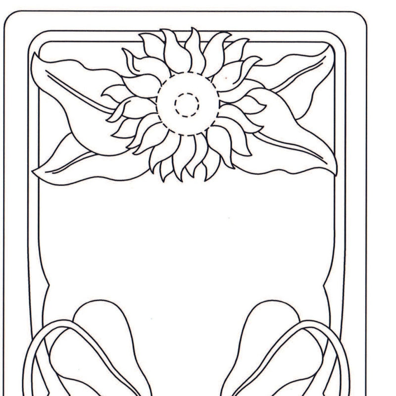 Free Leathercraft Pattern for Sunflower Card Wallet Exterior ...