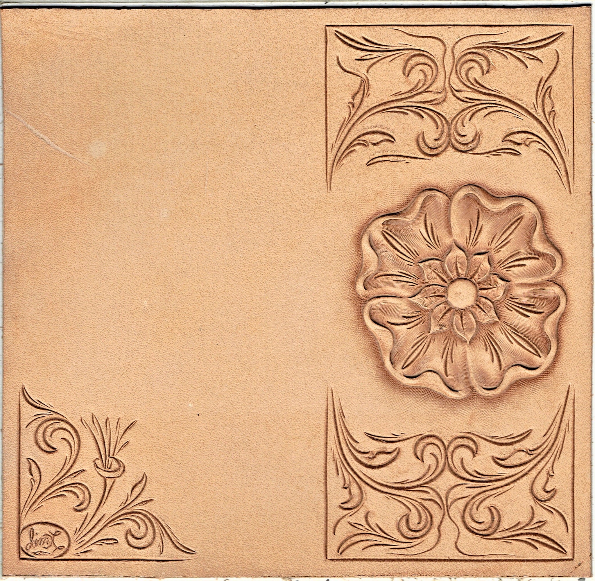 Free Leathercraft Pattern for Freehand SK Design Template by Jim Linne ...